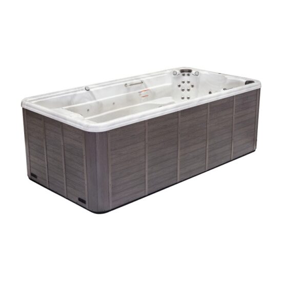 EP14 Swim Spa – Silver Marble Shell/Grey Cabinet | Litehouse Pools and Spas